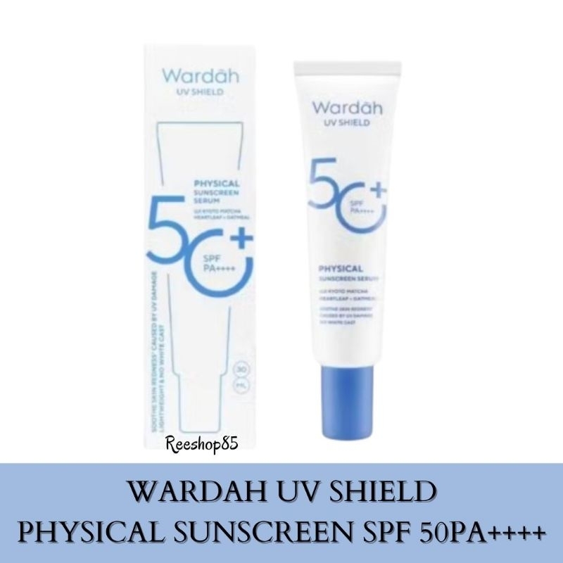 Jual WARDAH UV Shield Physical Sunscreen Serum SPF 50+ PA++++ 30ml | Sunscreen Wardah | Shopee ...