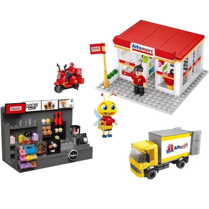 Jual Alfa Bricks Toy Collection Mainan Lebah Albi | Delivery Man Kurir ...