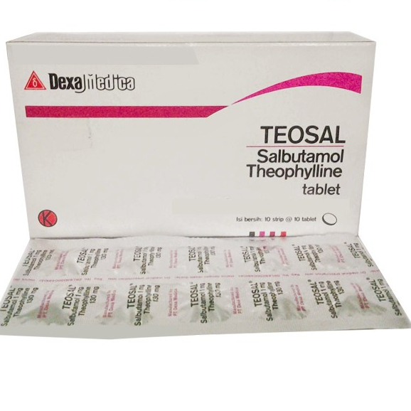 Jual TEOSAL 1 STRIP ISI 10 TABLET / OBAT ASMA / OBAT SESAK | Shopee ...