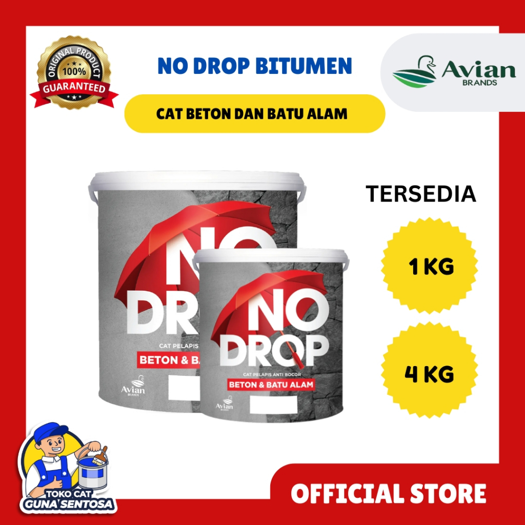 Jual CAT BETON DAN BATU ALAM AVIAN NO DROP BITUMEN | Shopee Indonesia