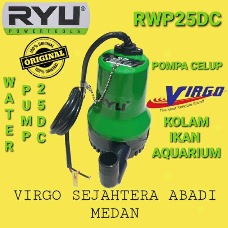 Jual RWP25DC MESIN POMPA CELUP WATER PUMP KOLAM IKAN AQUARIUM RYU RWP ...