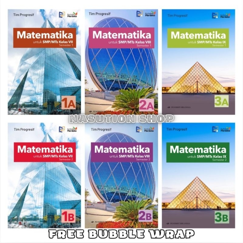Jual Buku Matematika 1A 1B 2A 2B 3A 3B Semester 1 2 Kelas 7 8 9 SMP/MTs ...