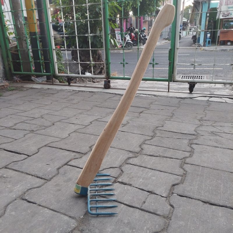 Jual Garu 8 Jari Besi Garpu Sampah + Gagang Kayu Kuat Tebal Garukan ...