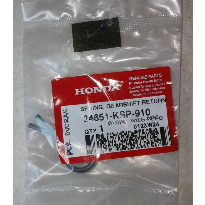 Jual 24651KSP910 PER PEMBALIK OPERAN,PER OPERAN SPRING GEAR SHIFT ...
