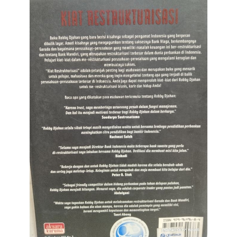 Jual the art of turn around kiat restrukturisasi ROBBY DJOHAN buku ...