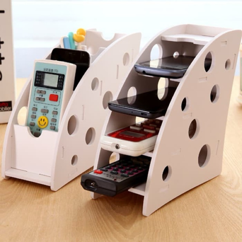 Jual Tempat remote AC TV HP rak penyimpanan organizer warna putih ...