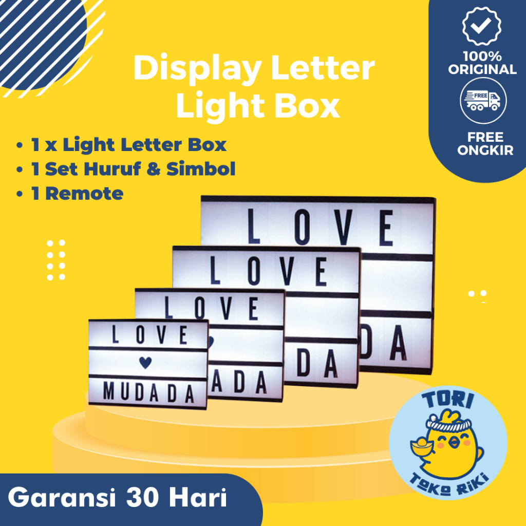 Jual Lampu Display A4 Cinematic LED Light / Cinematic Letter Box / DIY ...