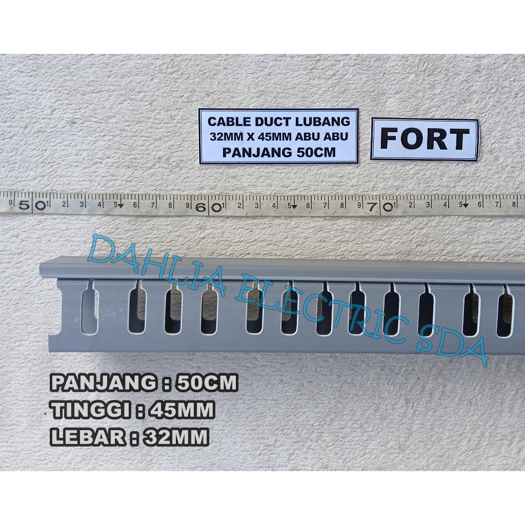 Jual Kabel Duct/CABLE DUCT 32MM X 45MM LUBANG ABU-ABU 50CM | Shopee ...