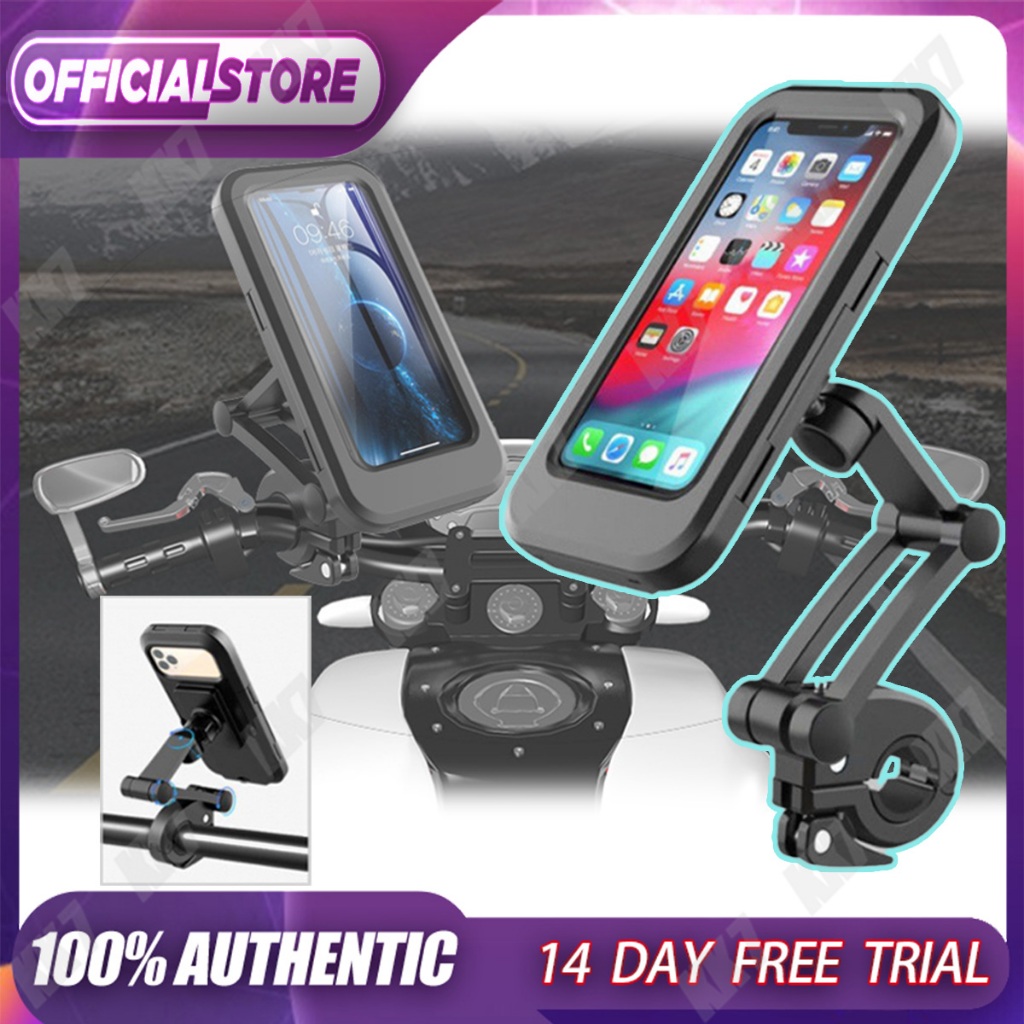 Jual Holder HP Motor Waterproof / Tempat Dudukan Hp Sepeda Untuk Pemasangan Di Stang Spion ...