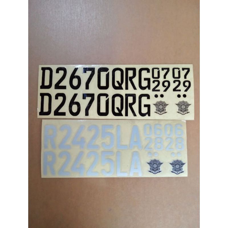 Jual STICKER PLAT NOMOR MOTOR ,Satu pasang ( Depan + Belakang )BUKAN ...