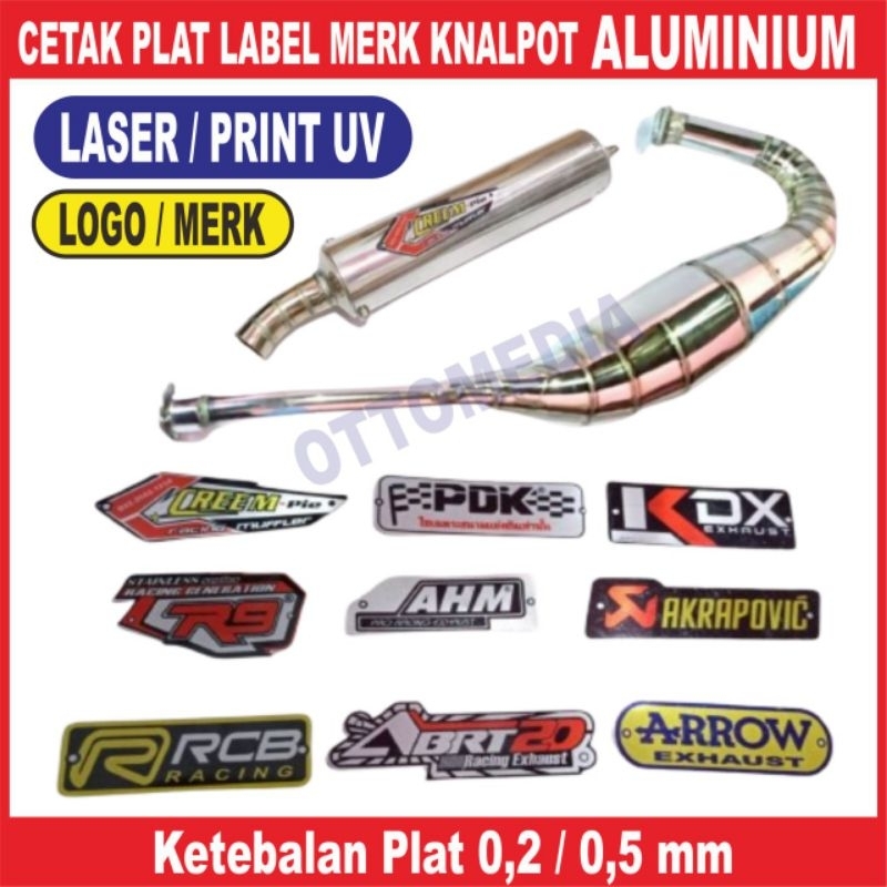 Jual CETAK NAME PLATE KNALPOT/ LABEL PLAT / MERK LOGO CUSTOM MURAH ...