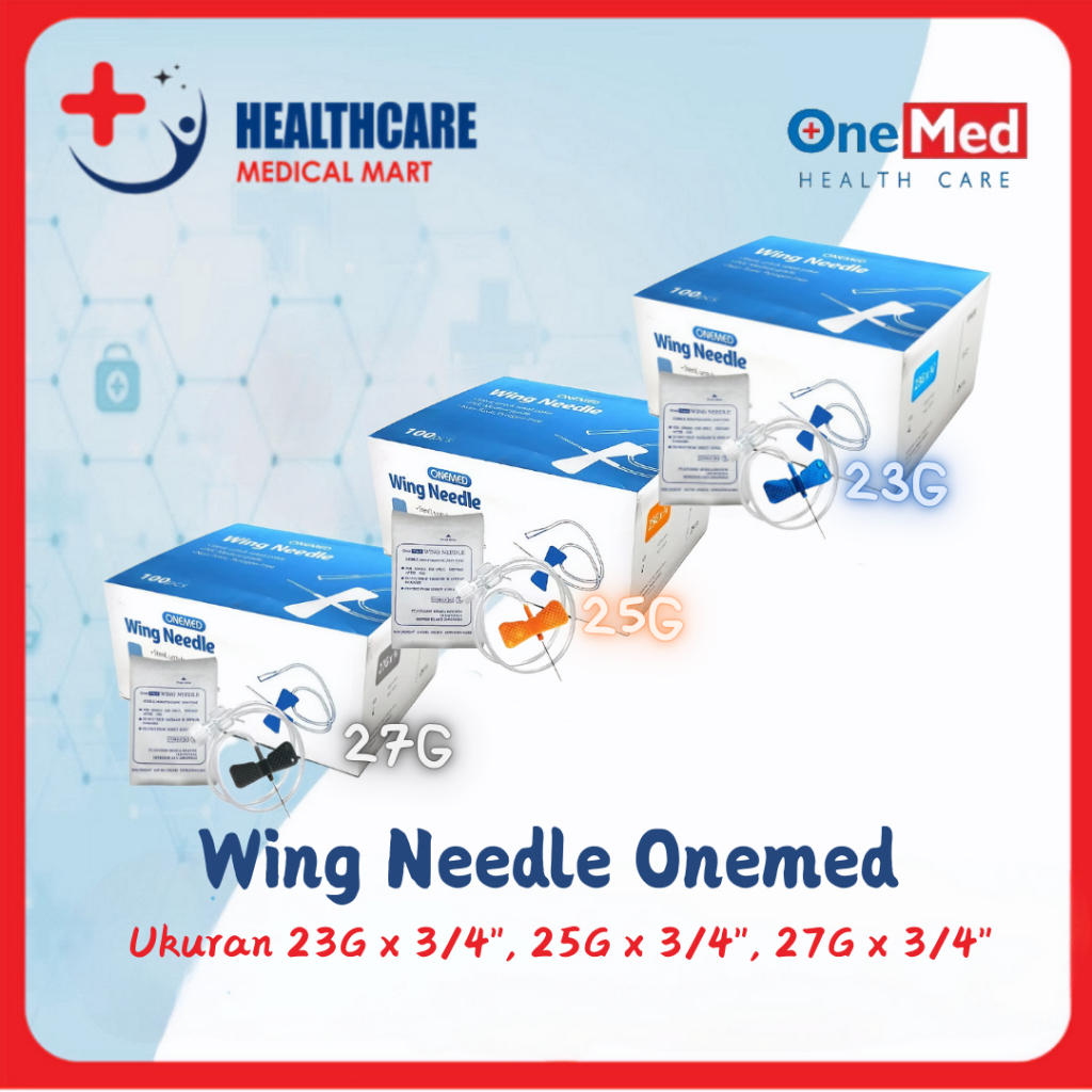 Jual Wing Needle Onemed 25G,23G,27G ONEMED Box Isi 100Pcs | Shopee Indonesia