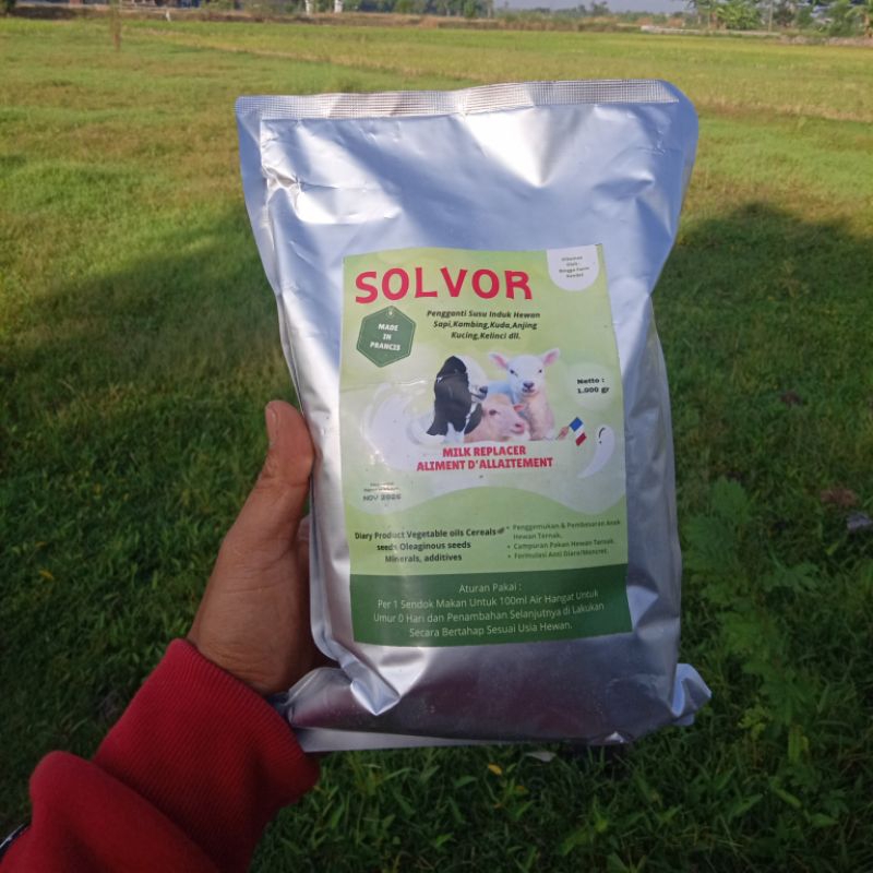 Jual SUSU HEWAN PENGGANTI INDUK SOLVOR ORIGINAL KEMASAN 1KG | Shopee ...