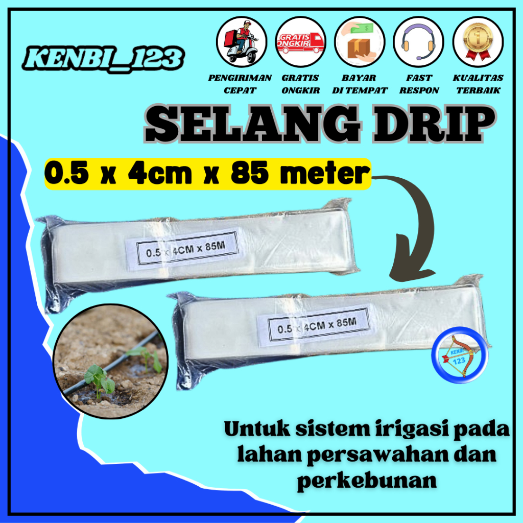 Jual Selang Drip 5 mikron 4cm 85 meter - Pipa 3/4 inch Warna putih ...