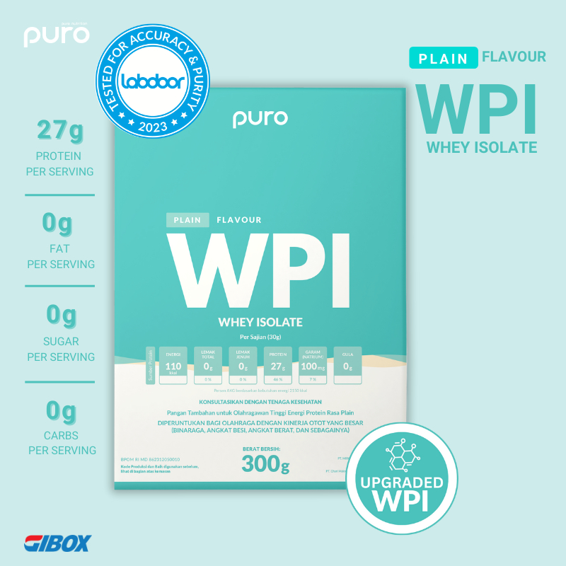 Jual PURO ISOPRO Whey Protein Isolate WPI 90 92 300gr | Shopee Indonesia