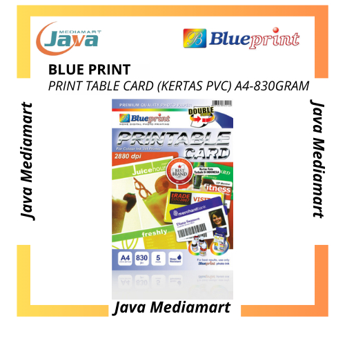 Jual Printable Card (Kertas PVC) A4-830gsm Blueprint 5 lbr | Shopee ...