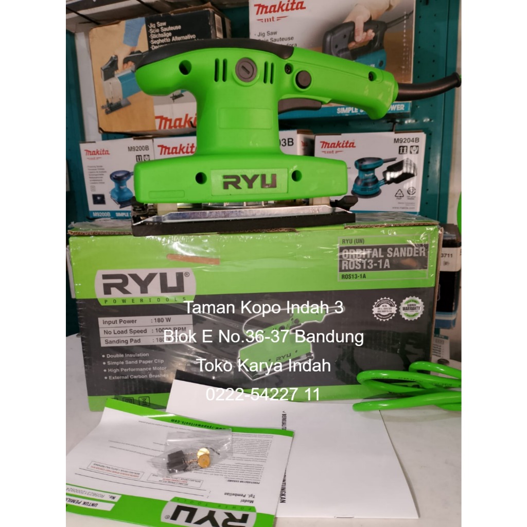 Jual Mesin Amplas Kotak RYU Tekiro ROS13-1A Orbital Sander 180 X 90 Mm ROS 13-1A Ryu | Shopee ...