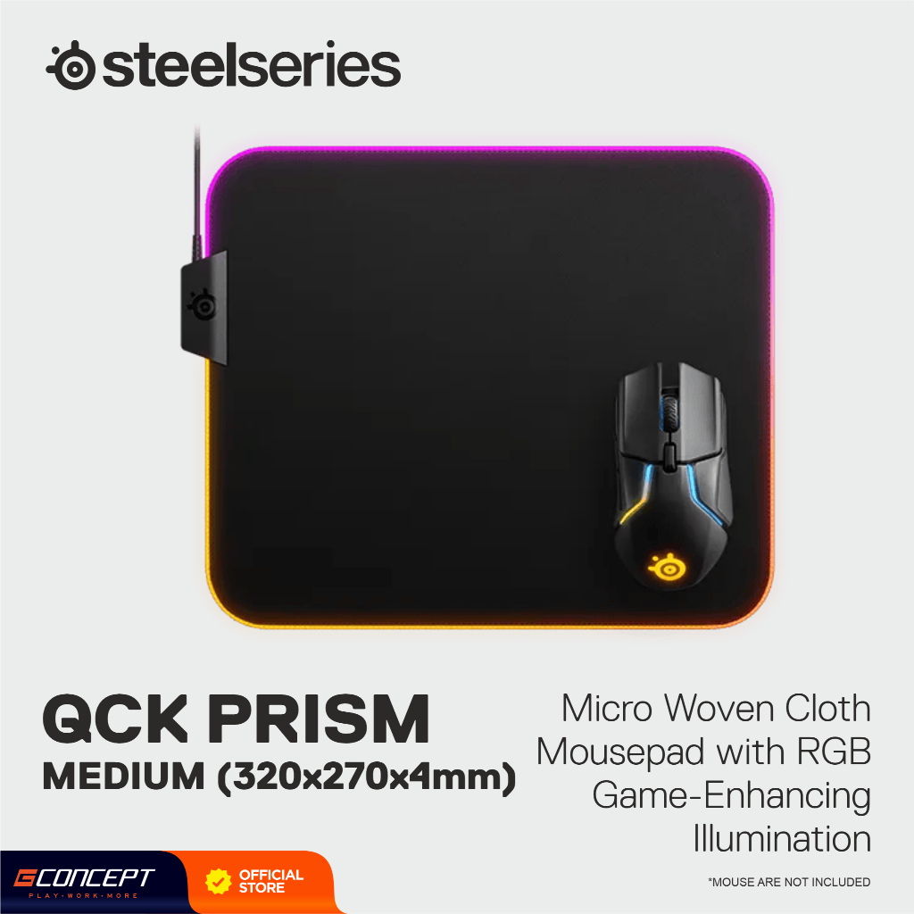 Jual Steelseries Qck Prism Cloth RGB Lightning Gaming Mouse | Shopee ...