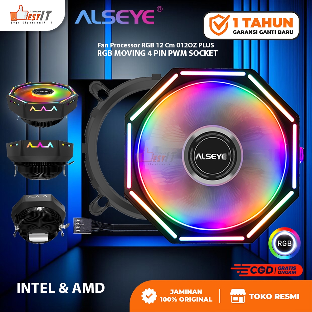 Jual Fan Processor Intel & AMD 12Cm RGB Moving 4 Pin PWM Socket ...
