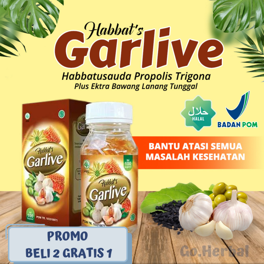 Jual Habbats Garlive menjaga kesehatan membantu mengatasi kolesterol ...