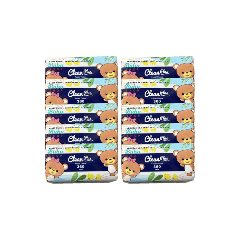 Jual ( PAKET 10 ) Tissue facial clean plus 360 helai ( 10 pcs ...