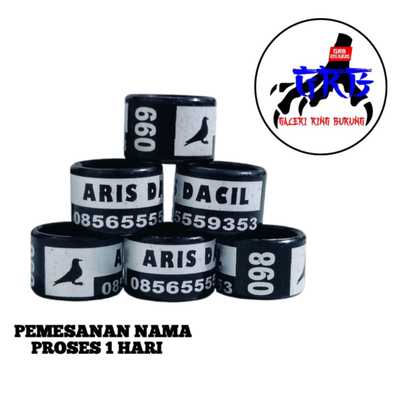 Jual RING MERPATI CETAK NAMA MINIMAL 10 BIJI | Shopee Indonesia