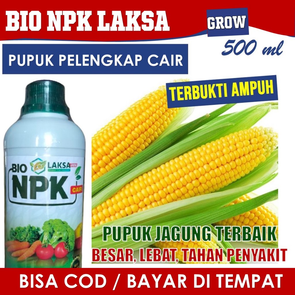 Jual [PUPUK JAGUNG TERBAIK] NPK LAKSA GROW Pupuk Tanaman Jagung Agar Berbuah Lebat dan Berat ...