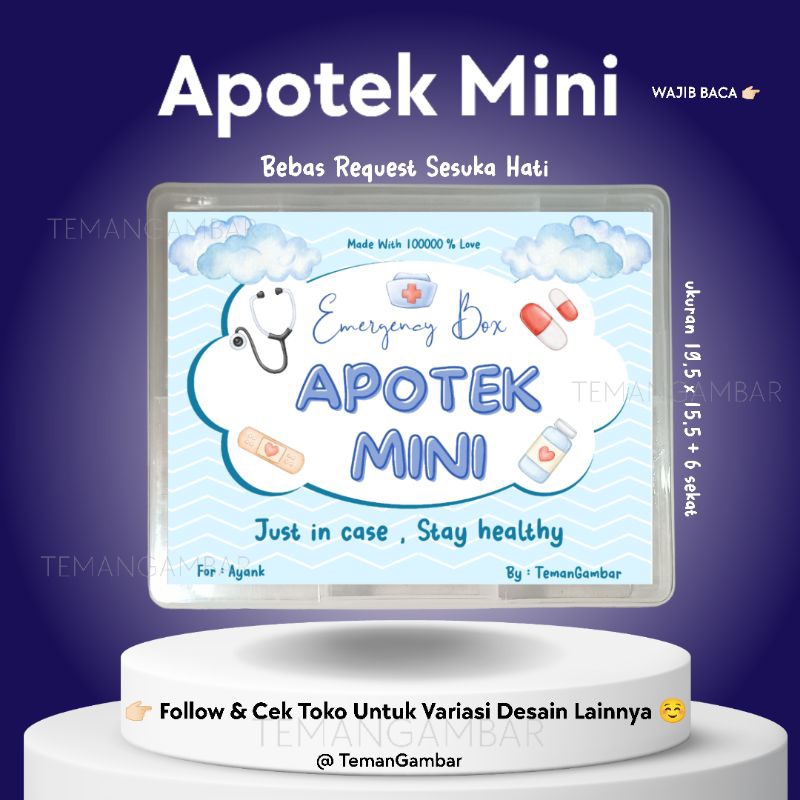 Jual BOX + STICKER APOTEK MINI | Apotek Mini Gift | Hampers Obat-obatan ...