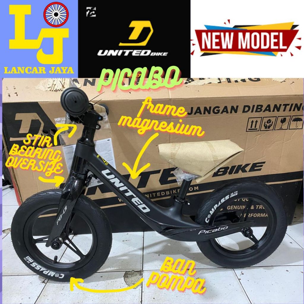 Jual UNITED PICABO Push Bike Balancing Bike PB 01 Magnesium New Model ...