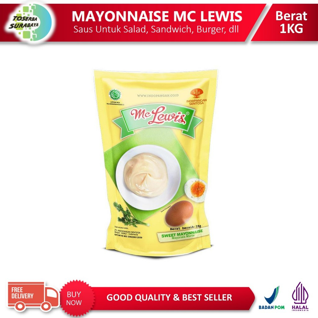Jual Sweet Mayonnaise Mc Lewis Pouch 1Kg / McLewis Sweet Mayo ...