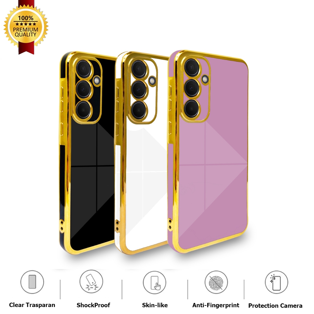 Jual Samsung Galaxy A55 5G Case Luxury Premium Straight Edge Plating ...