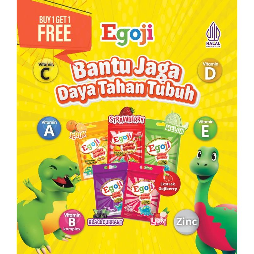 Jual EGOJI 1 BOX FREE 1 Sachet / 2 BOX FREE 3 Sachet Chewy Gummy PLUS ...