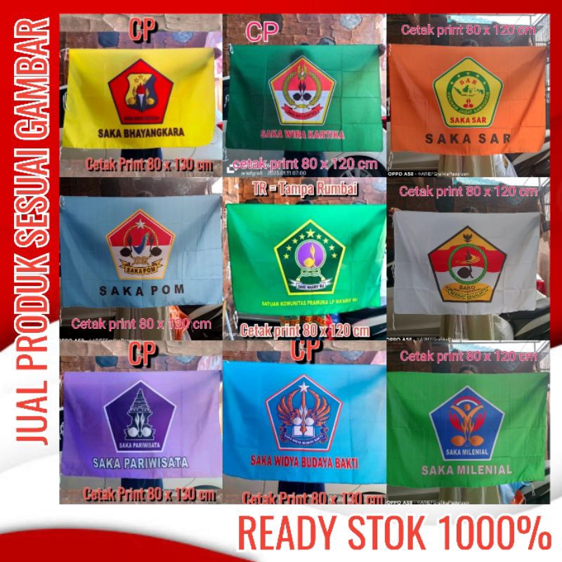Jual TR bendera Pramuka sit sakoma saka SAR POM wirakartika bhayangkara ...