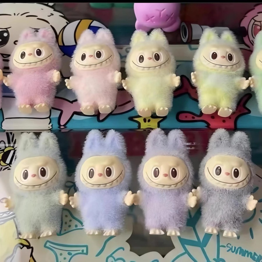 Jual VIRAL Pop Bean Mini Labubu Doll Berbulu / Boneka Labubu Mini ...