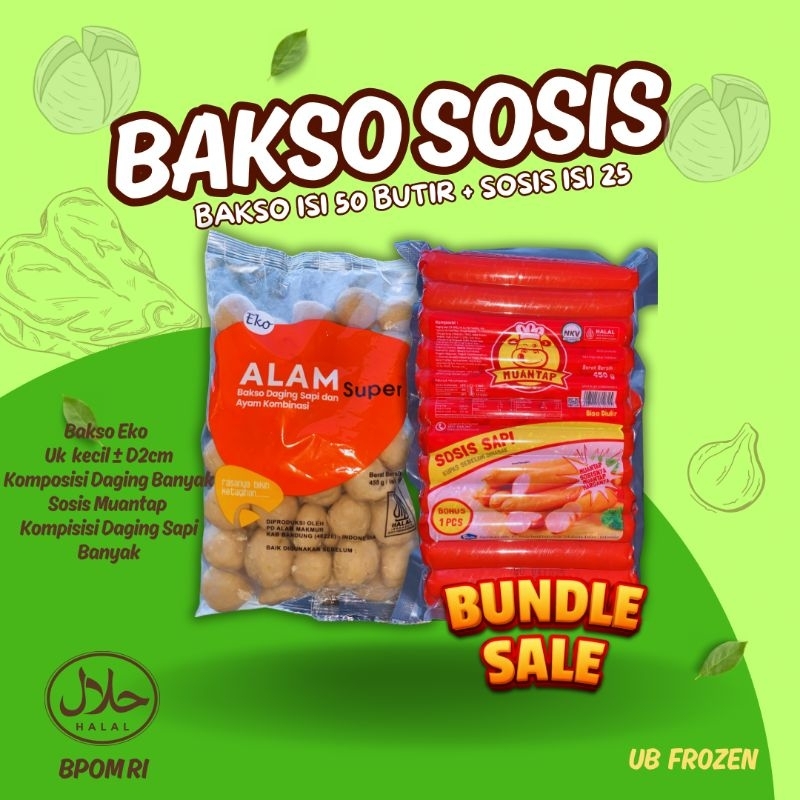 Jual Paket Baso Sosis (Baso isi 50butir+Sosis isi 25batang) | Shopee ...