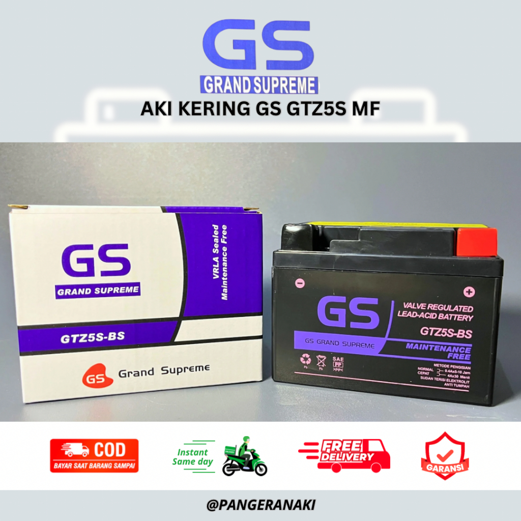 Jual Aki Motor Beat, Vario 110, Scoopy, Revo, Supra X 125 GS GTZ5S MF ACCU KERING | Shopee Indonesia