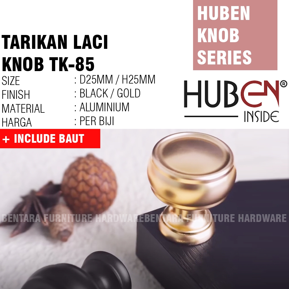 Jual HUBEN TK-85 TARIKAN KNOB ALUMINIUM LACI MEJA LEMARI KABINET PINTU ...