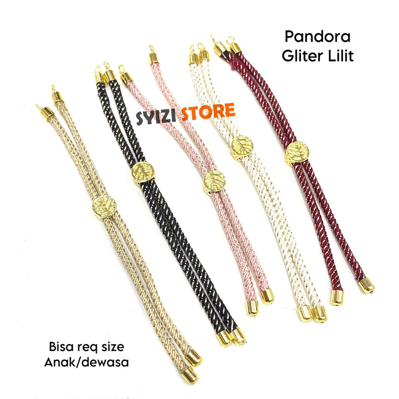 Jual [SYIZI STORE] Galang Gliter lilit X- Gelang tali hongkong kait X ...