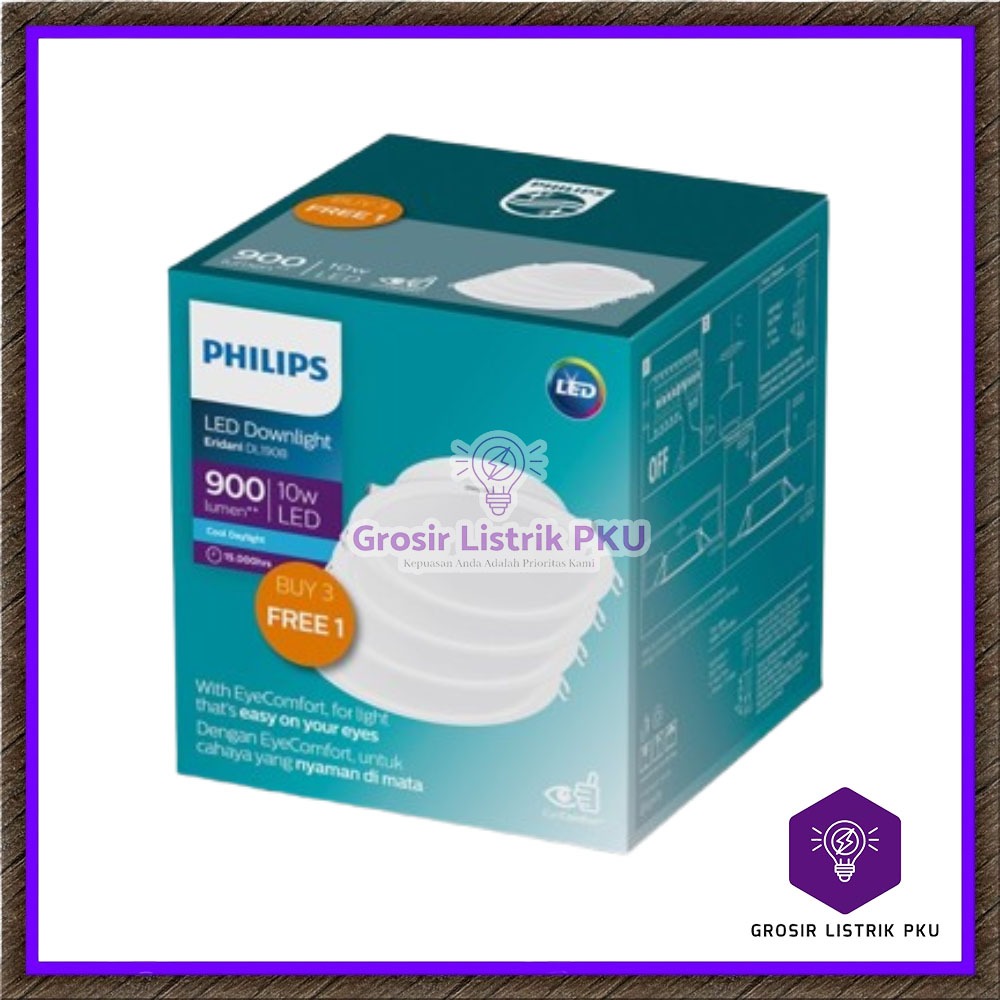 Jual Philips LED Downlight Eridani Multipack LED8 D125 10W 65K 30K ...