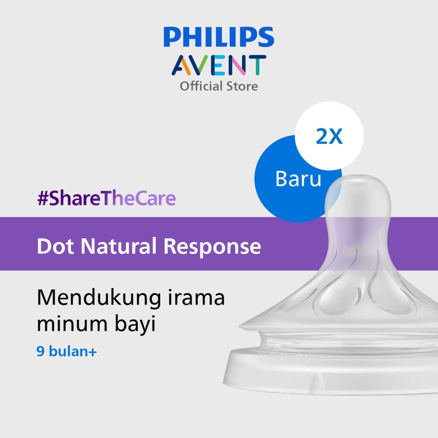 Jual Philips Avent | Dot Bayi Botol Susu | Natural Response | Dot ...