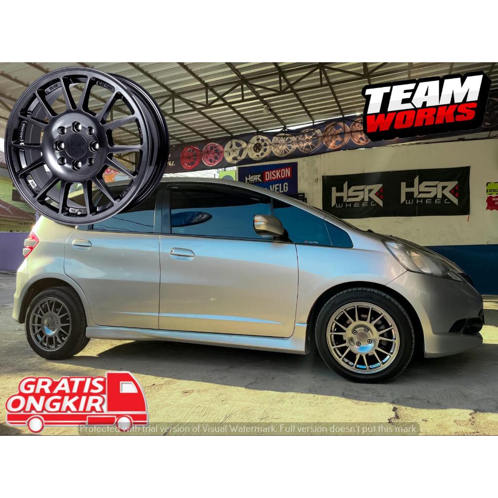 Jual VELG MOBIL JAZZ YARIS RING 15 HSR FE02 PCD 4X100 WARNA HYPER BLACK VELEK SPORTY | Shopee ...