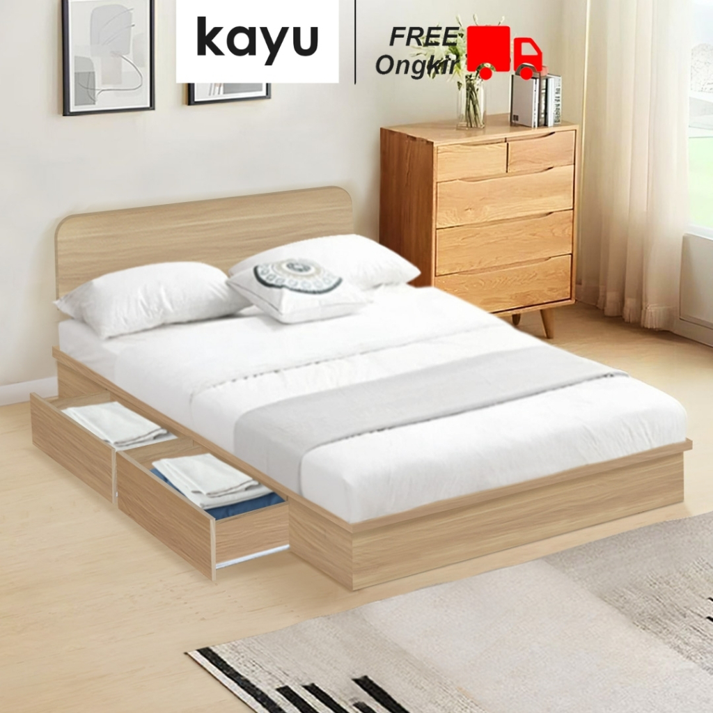Jual KAYU Iowa 160 - Ranjang Dipan Rangka Tempat Tidur Divan Putih ...