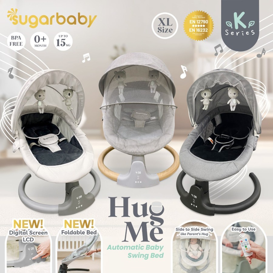 Jual Sugar Baby Hug Me K Series Automatic Swing Bed Ayunan Bayi ...