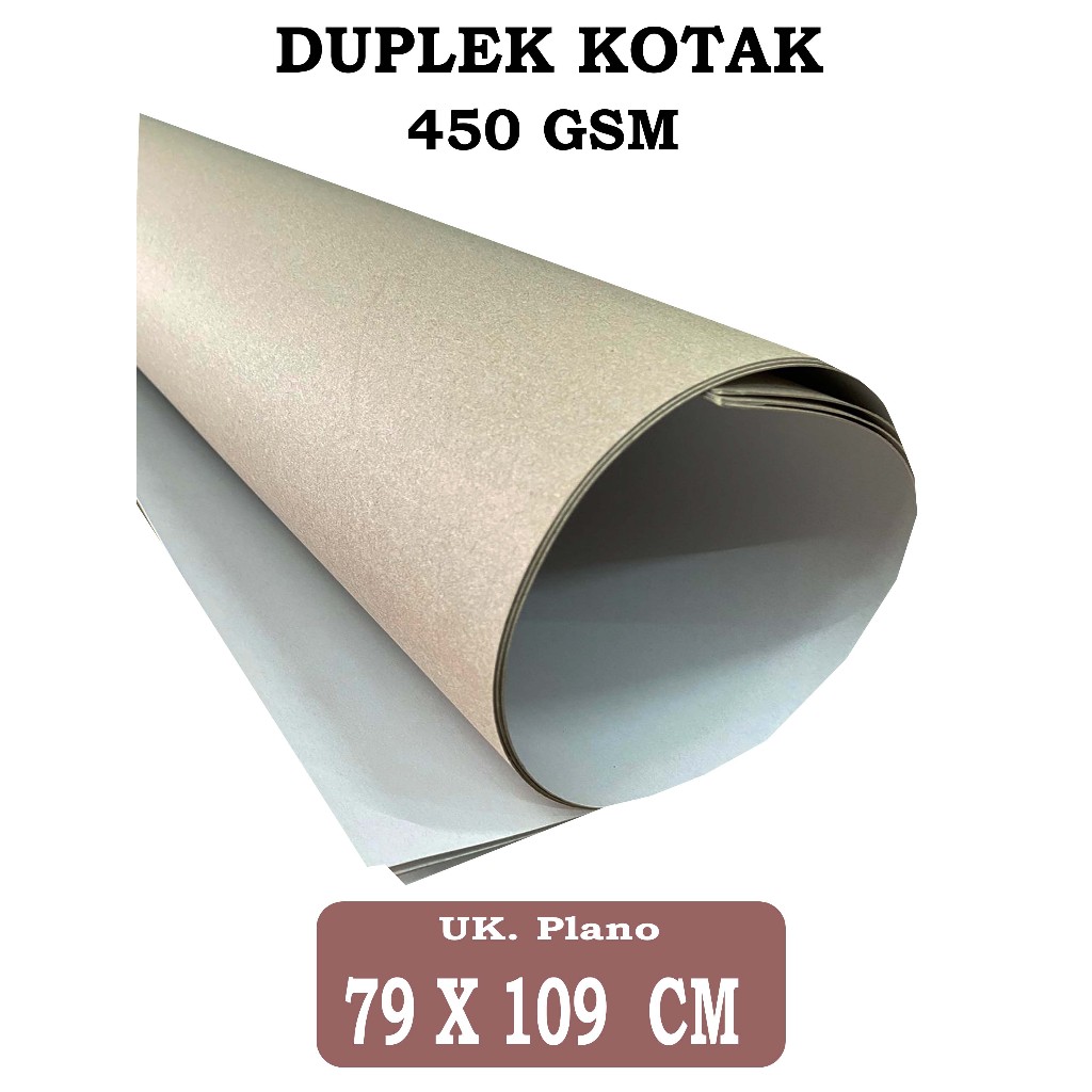 Jual DUPLEK CUOTED / DUPLEK KOTAK 450 GSM UKURAN PLANO ( 79 X 109 CM ...