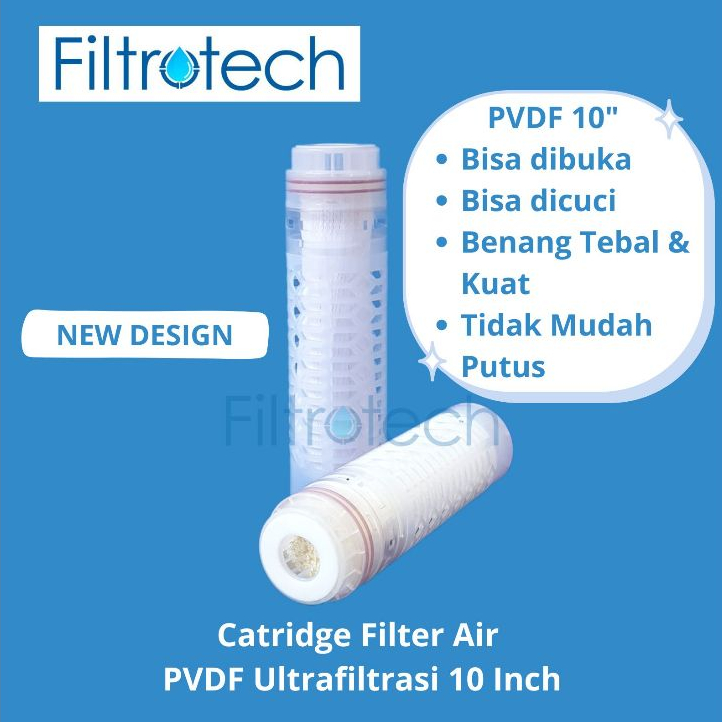Jual Catridge Filter Air PVDF Ultrafiltrasi 10 Inch | Shopee Indonesia