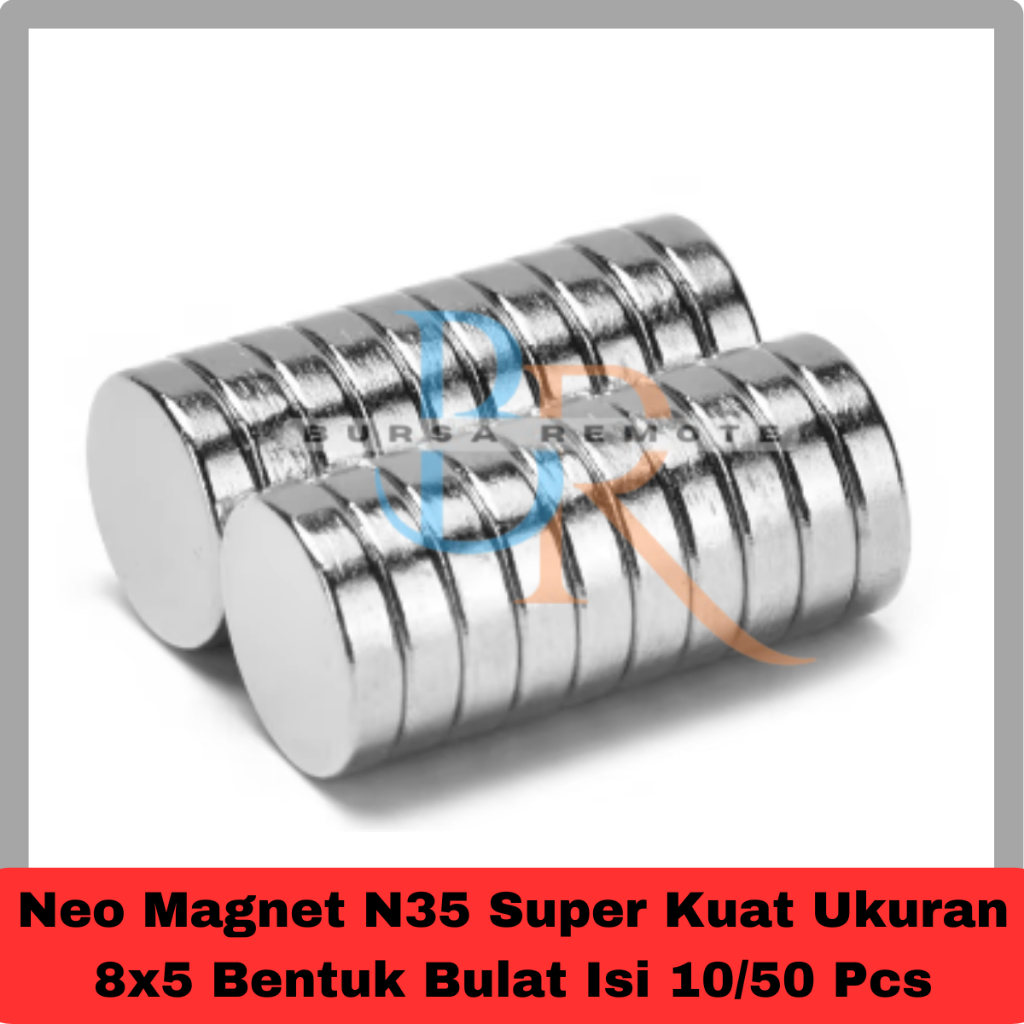 Jual Neo Magnet N35 Super Kuat Ukuran 8x5 Bentuk Bulat Isi 10/50 Pcs ...