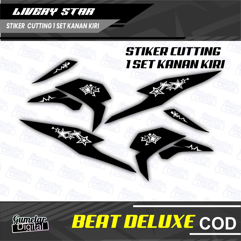 Jual CUTTING STIKER SIMPEL HONDA BEAT DELUXE BEAT STREET LIVERY STAR 4 ...