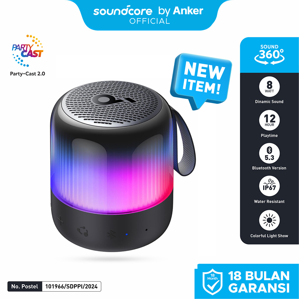 Jual Soundcore Glow Mini Portable Speaker, Bluetooth Speaker with 360 ...