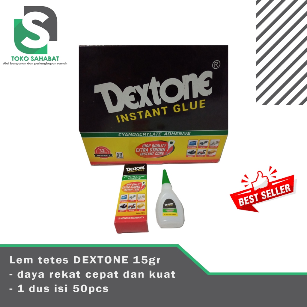 Jual Lem DEXTONE super glue / lem tetes 15gr serbaguna / lem korea ...