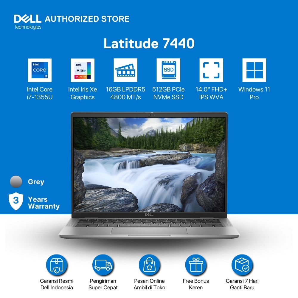 Jual Dell Latitude 7440 [Ci7-1355U-16GB-512GB-UMA-W11P-3YR] DELL ...